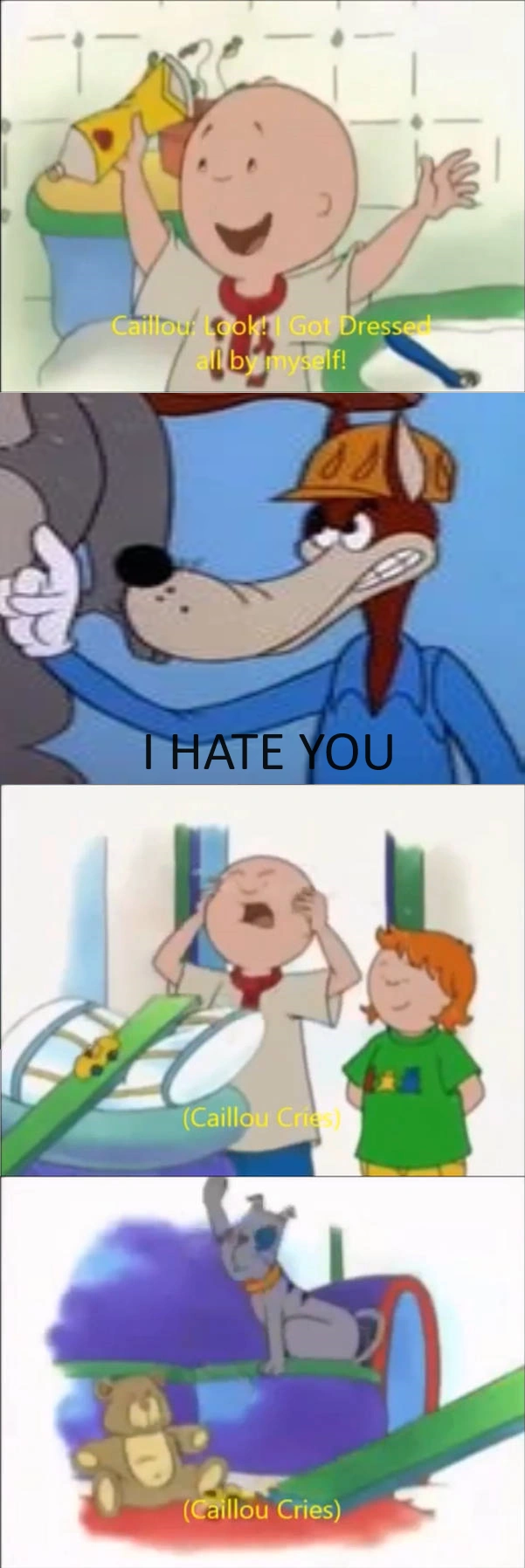 Slick McWolf hates Caillou by MaxietheFox2005 (DeviantArt stuff) | Fan ...