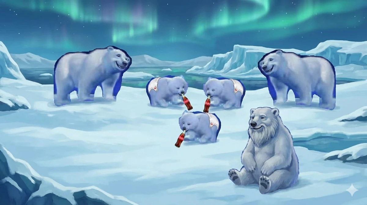 Coca-Cola advertisement - baby bears drink (Gemini) | Fan art Fun Wiki | Fandom