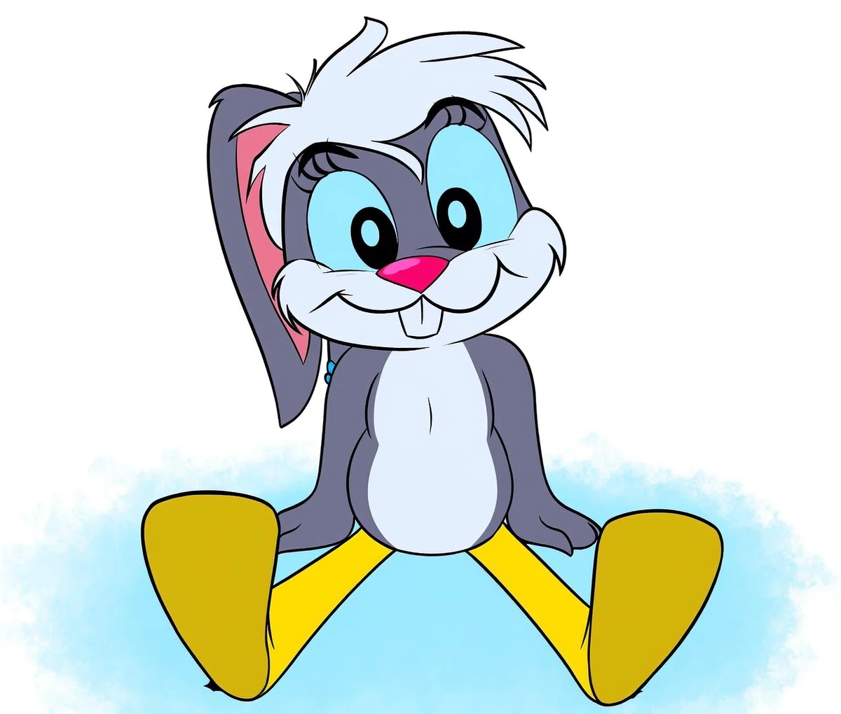 Reader Rabbit Sitting on the grounds no clothes sitting on the giant ...