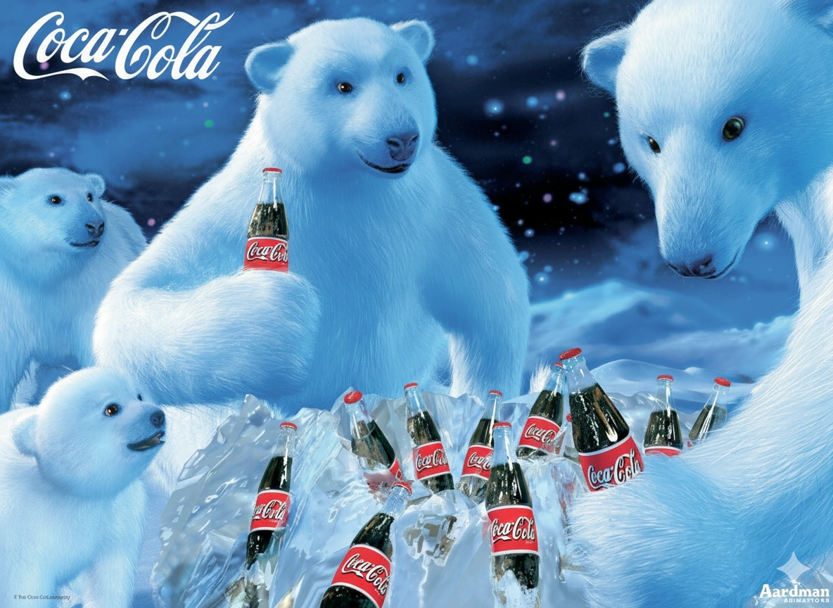 Coca-Cola advertisement - A family of polar bears (directed by Aardman ...