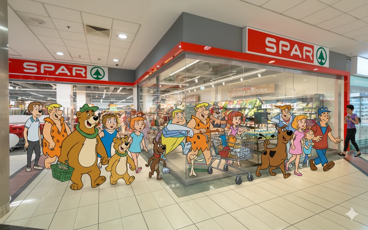 Yogi Bear and the Hanna-Barbera Cartoon All-Stars are walking in SPAR ...