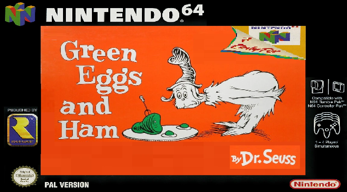 Green Eggs and Ham (1997, Nintendo 64) (Video game stuff) | Fan art Fun Wiki | Fandom