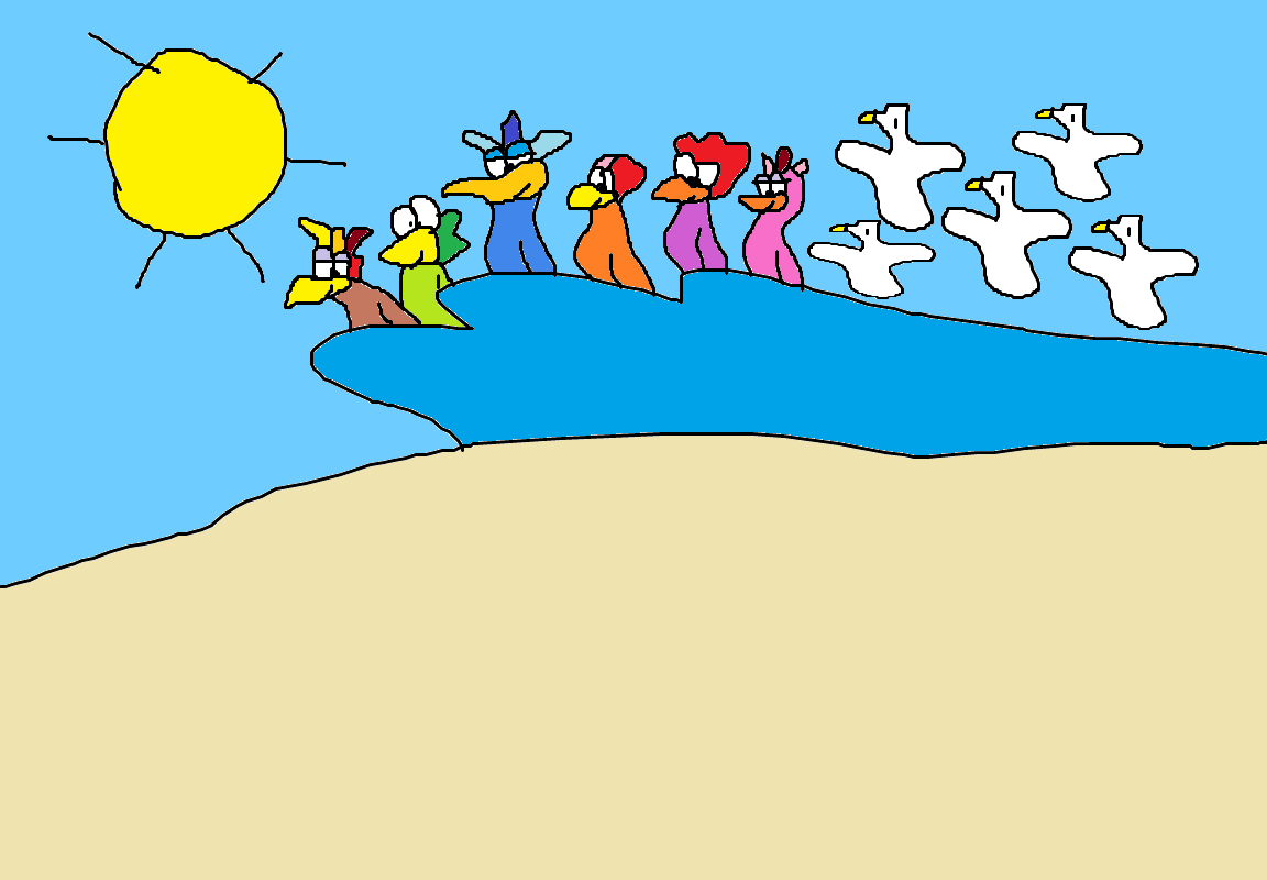 Birdie Beach Day by SidabatheToonLord (DeviantArt stuff) | Fan art Fun ...