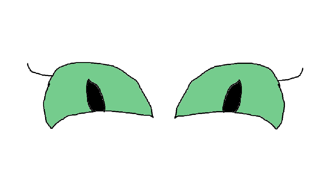 Retro modern cartoon styled pair of big green eyes (Retro modern ...