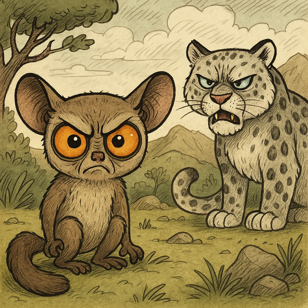 Bushbaby vs Snow Leopard (Copilot AI stuff) | Fan art Fun Wiki | Fandom