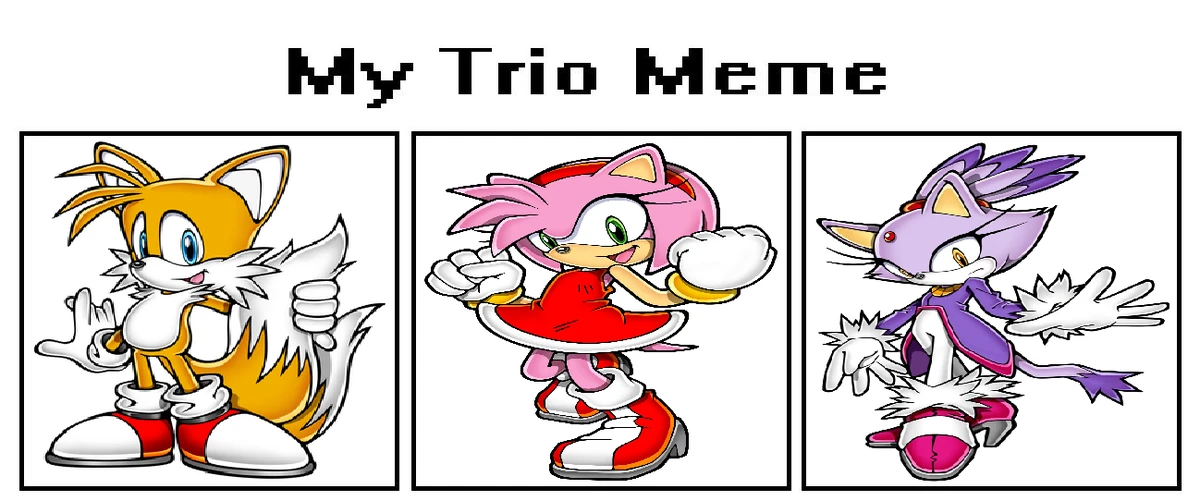 My Trio Meme: Tails, Amy Rose and Blaze by MaxietheFox2005 (DeviantArt ...