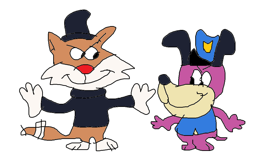 Rowdy and Peanut (Jay Ward style) (art STUFF) | Fan art Fun Wiki | Fandom