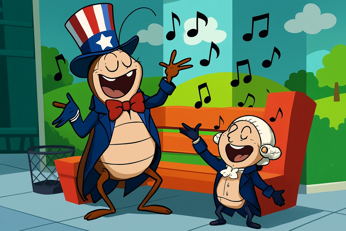 Uncle Sam Rube Roach and George Washington Reg Roach singing I'm ...