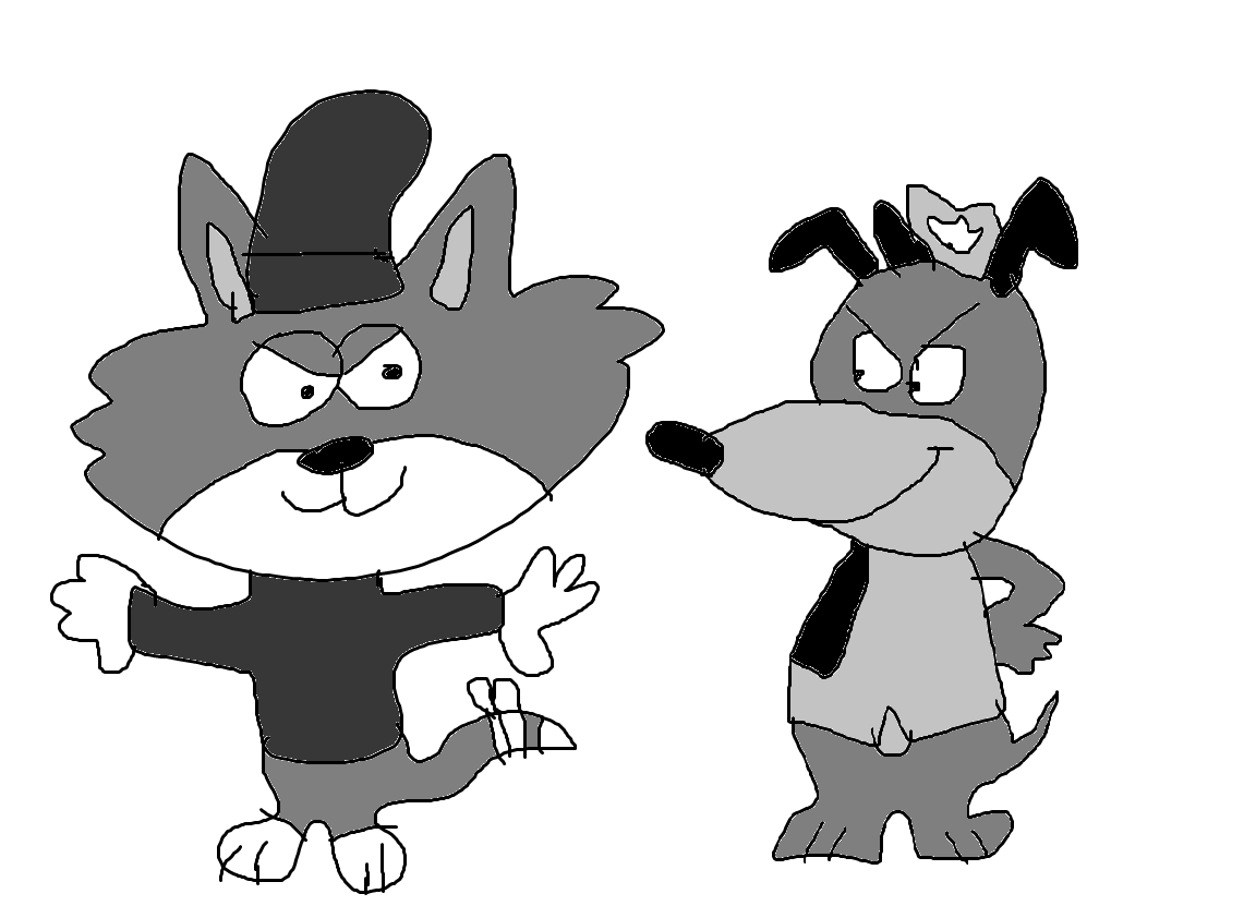 Rowdy and Peanut (Tim Burton style) (art STUFF) | Fan art Fun Wiki | Fandom