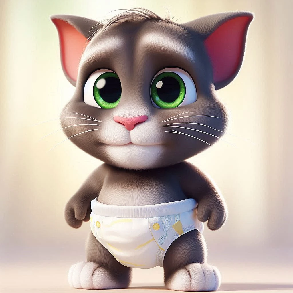 Talking Tom with a diaper (AI stuff) | Fan art Fun Wiki | Fandom
