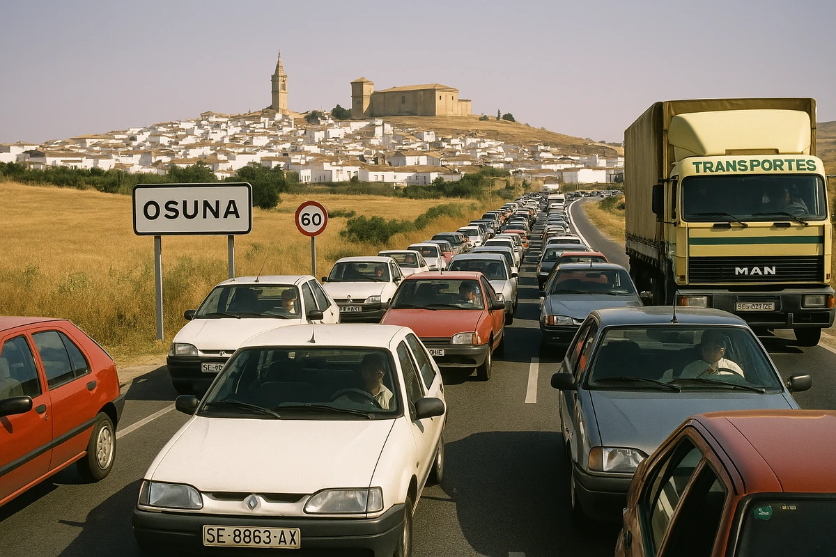 Traffic scene by Osuna, Sevilla, Spain (late 1993/early-mid 1994 ...