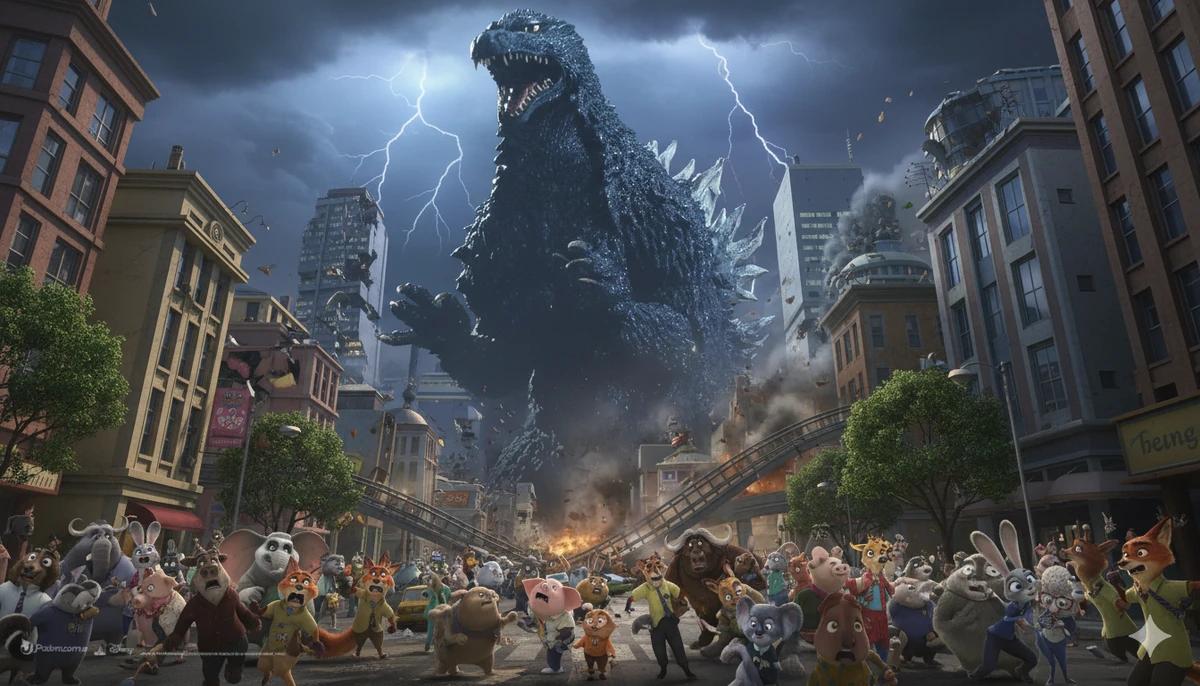 Godzilla attack Zootopia | Fan art Fun Wiki | Fandom
