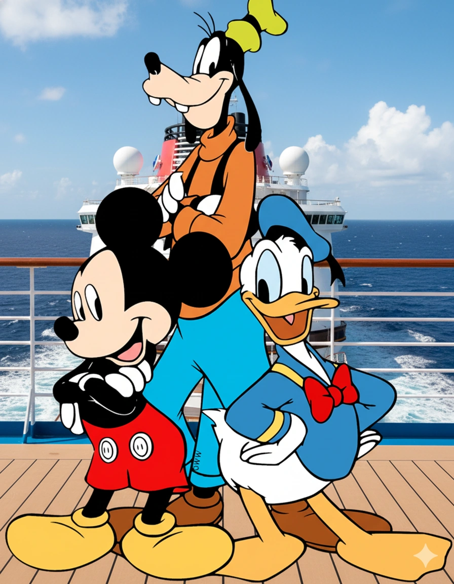 Mickey Mouse, Donald Duck and Goofy in the Cruise Ship (Gemini) | Fan ...