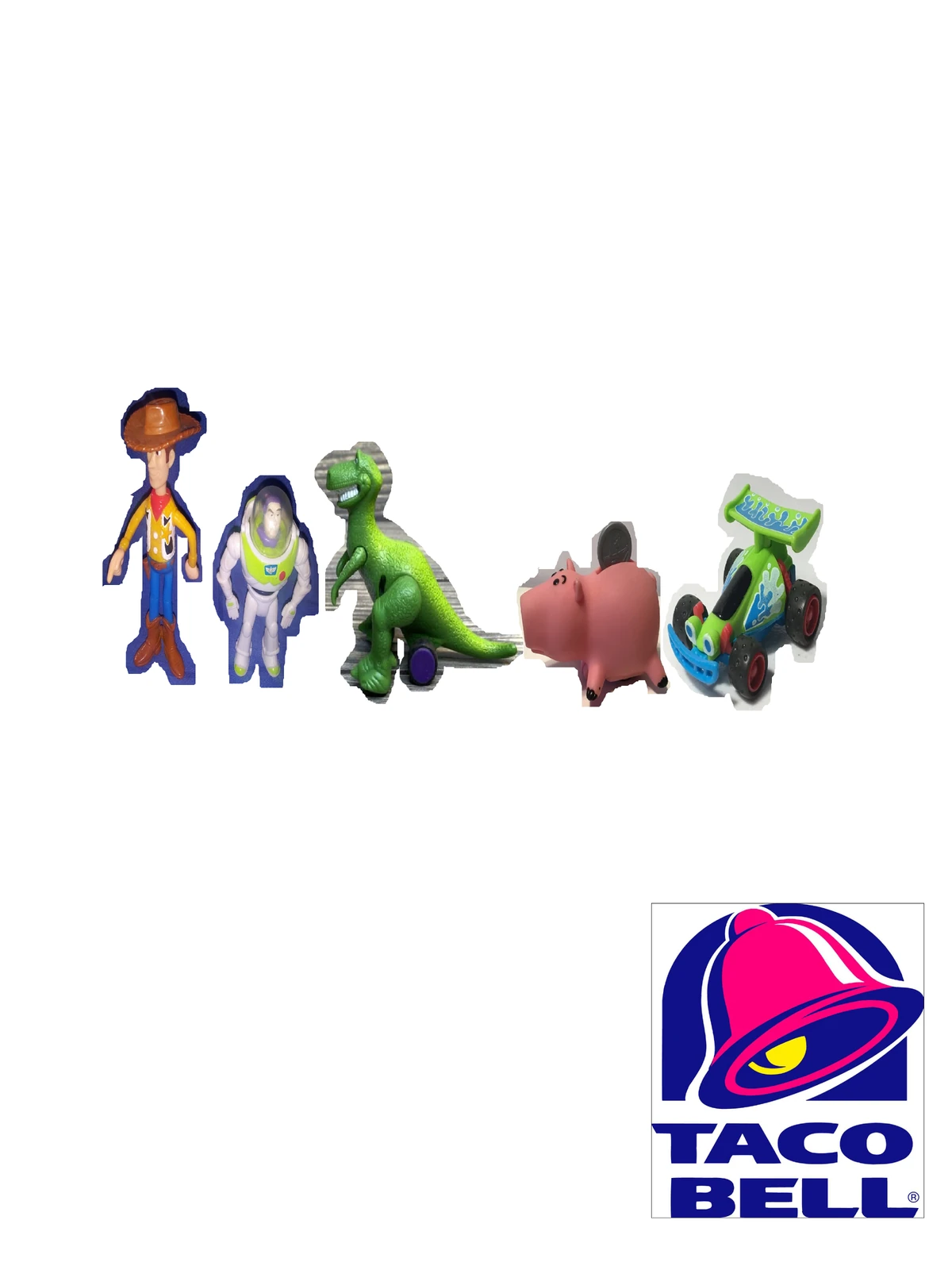 Taco Bell Toy Story Toys - Lot of 5, Woody, Buzz, Rex, Hamm and RC ...