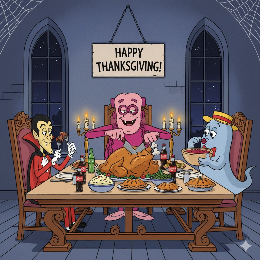 Frankenberry, Count Chocula and Boo Berry's Thanksgiving feast (Gemini) by MaxietheFox2005 ...