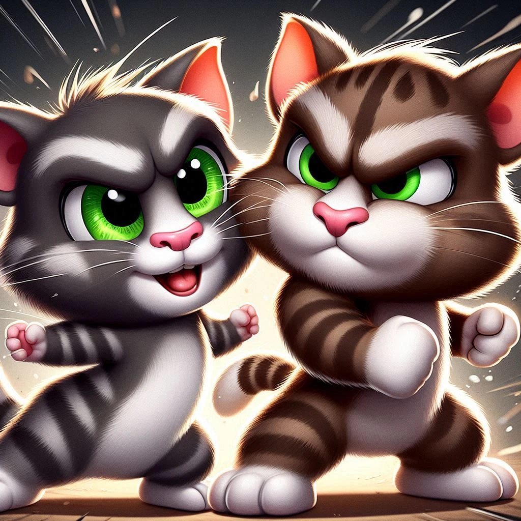Talking Tom Vs. Leo Le Chat (Leo the Cat) (AI stuff) | Fan art Fun Wiki ...