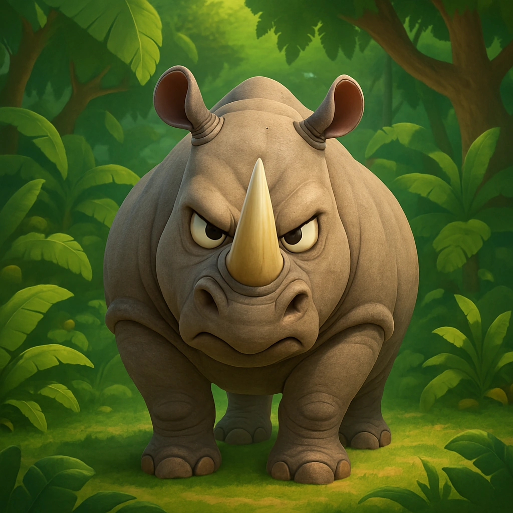 Rhino in the jungle (Copilot AI stuff) | Fan art Fun Wiki | Fandom