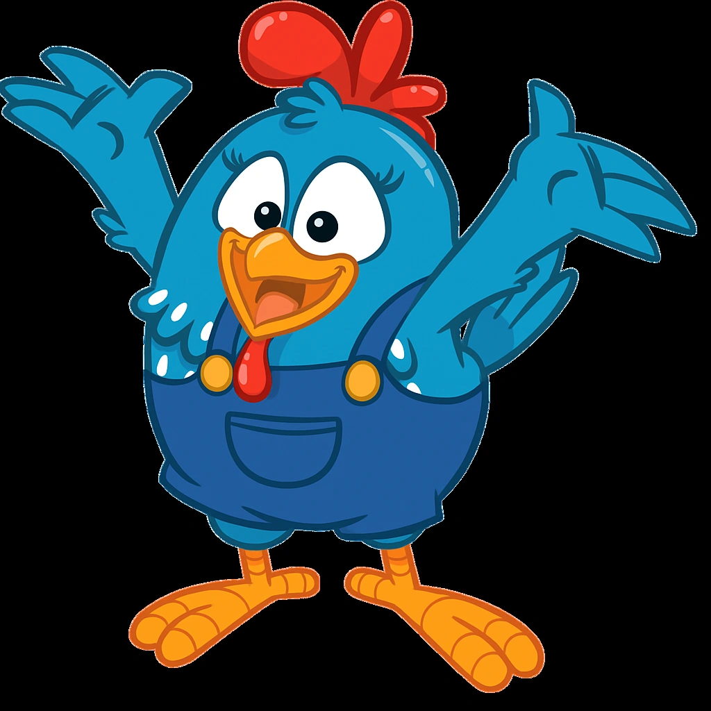 Lottie Dottie Chicken Wears Overalls (ImgToImg.ai) | Fan art Fun Wiki ...
