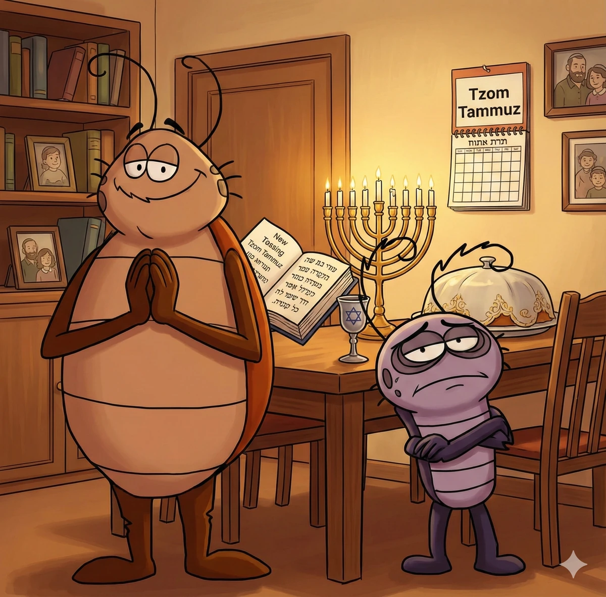 Rube Roach and Reg Roach in tzom tammuz blessing at house (Gemini ...