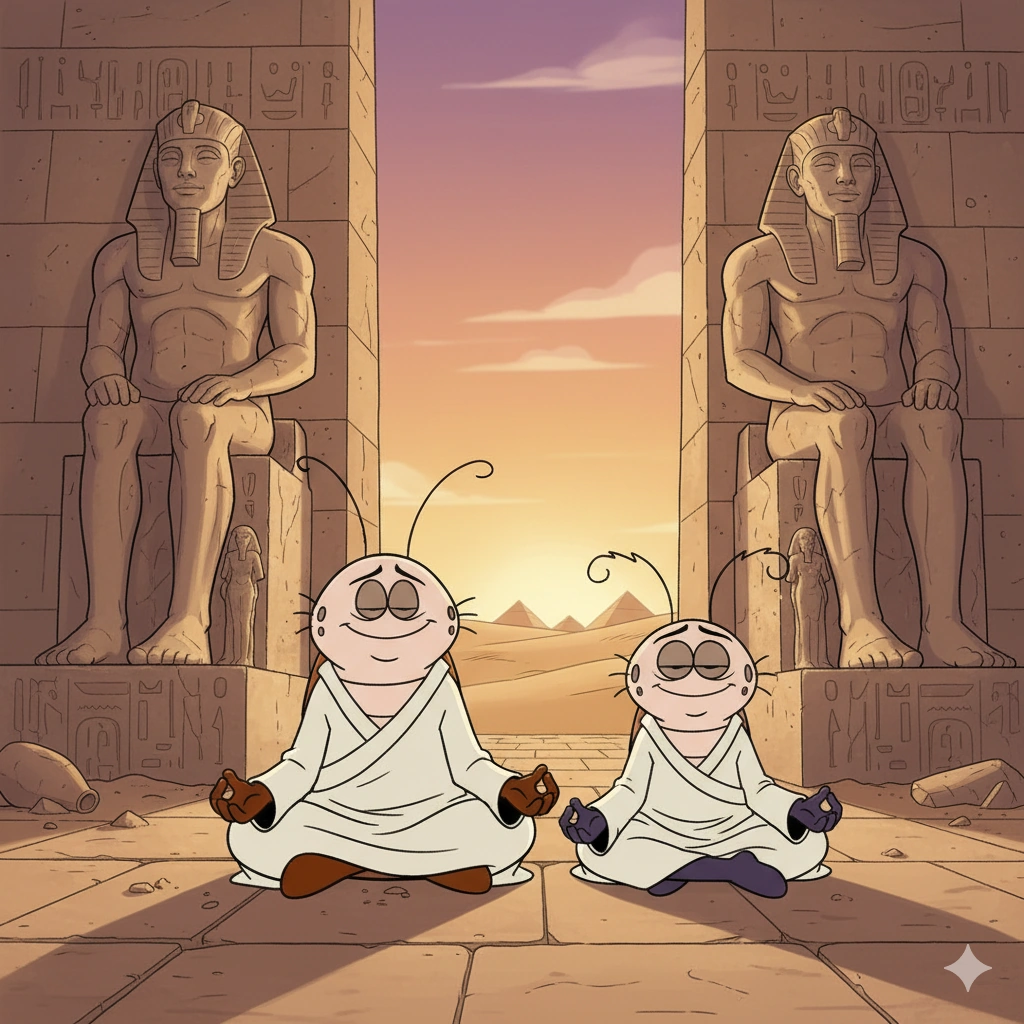 Rube Roach and Reg Roach are doing a meditation at egypt (Gemini) | Fan ...