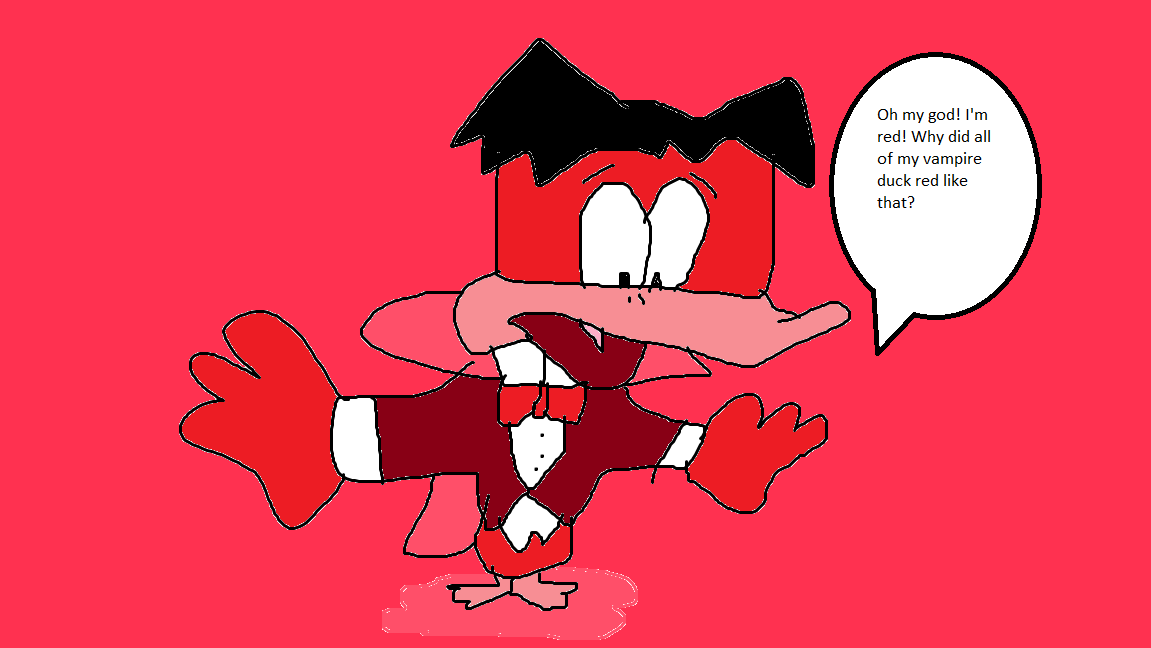 Count Duckula painted in red by SidabaTheToonLord (DeviantArt stuff ...