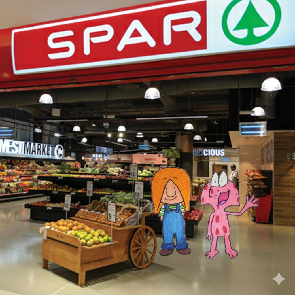 Katie and Orbie are walking in SPAR Supermarket | Fan art Fun Wiki | Fandom