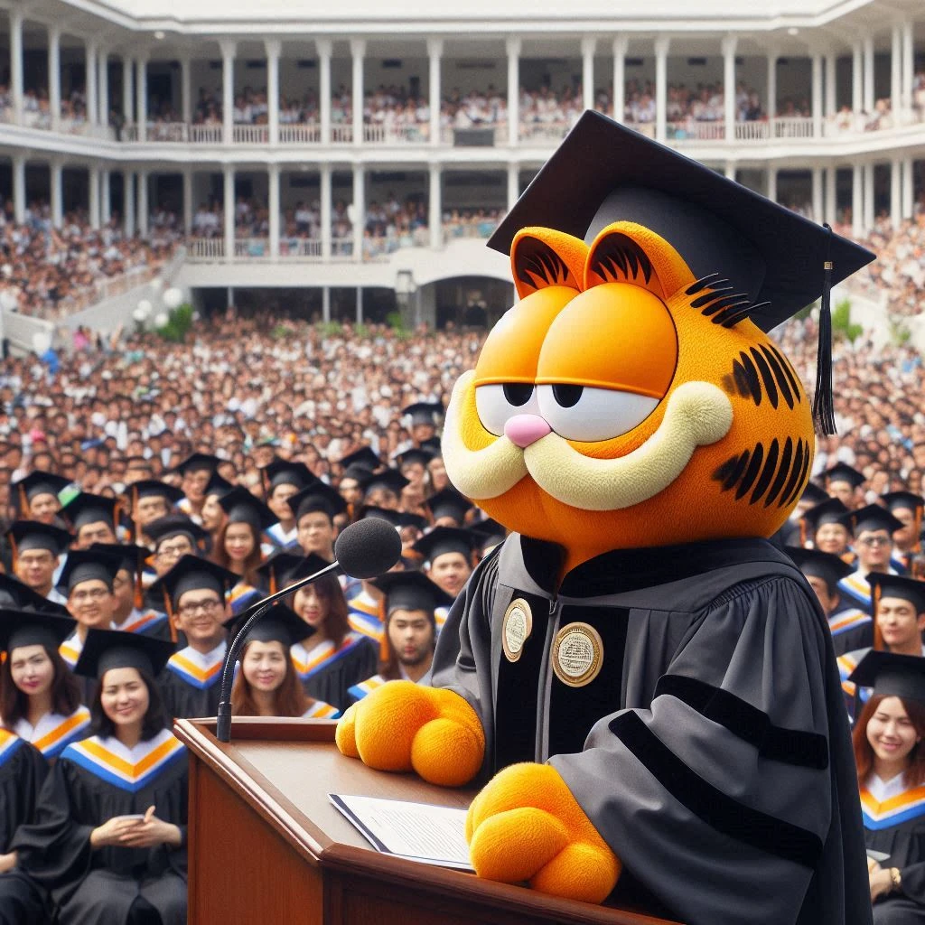 Garfield's Graduation Speech (AI stuff) | Fan art Fun Wiki | Fandom