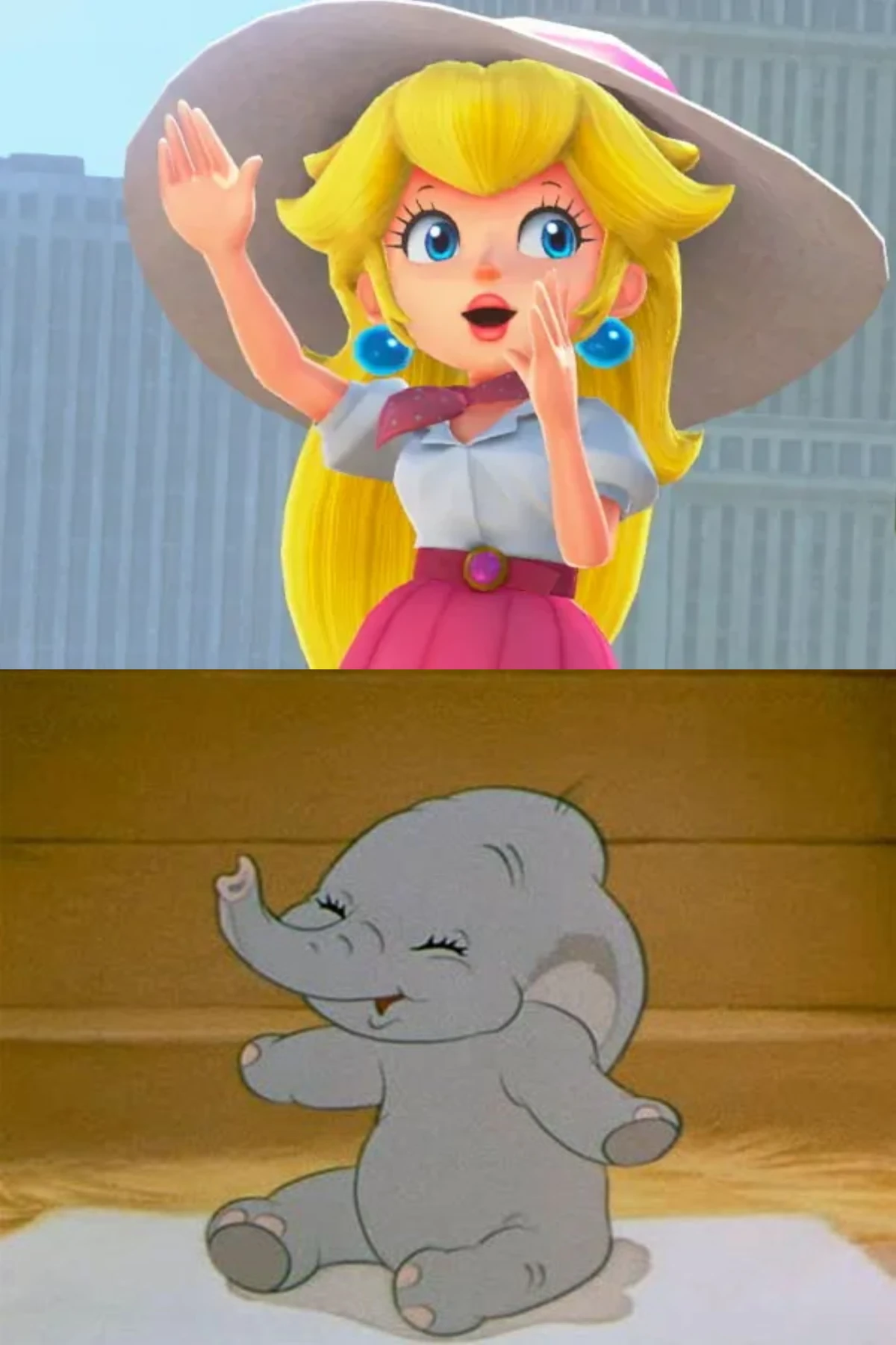 Princess Peach's Reaction to Baby Dumbo by MaxietheFox2005 (DeviantArt ...