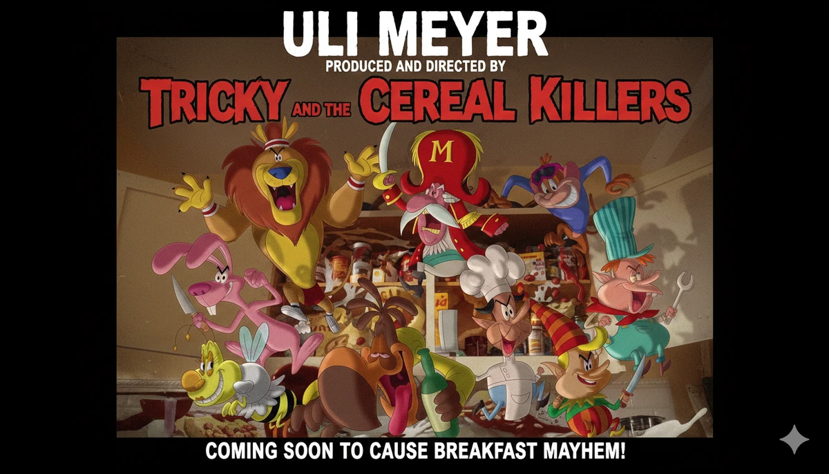Advantage film poster - Tricky and the Cereal Killers (directed by Uli ...