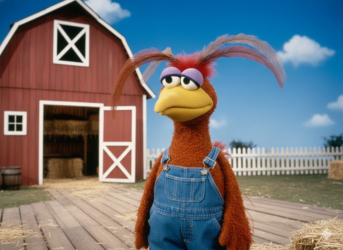 Harvey Bird (The Muppet Movie) On the Farm (AI stuff) | Fan art Fun ...