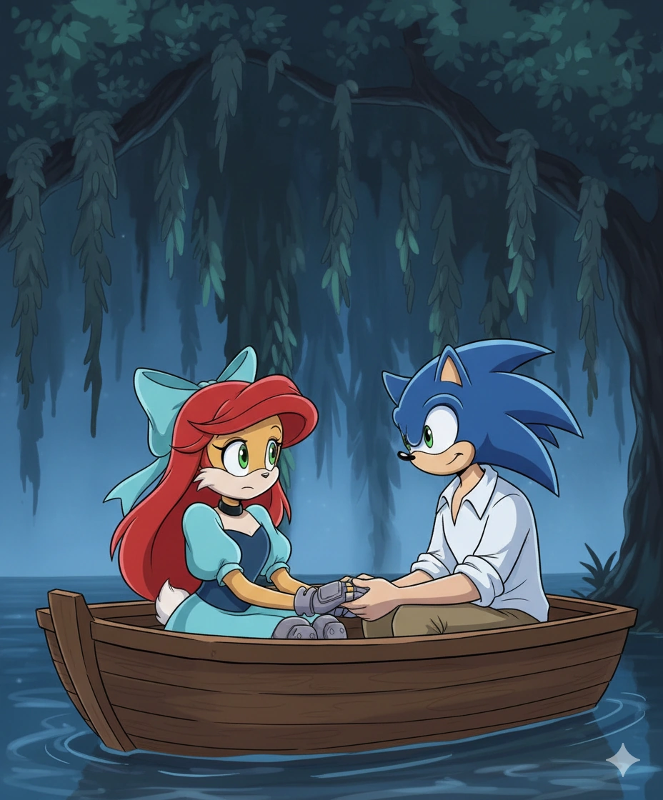 Bunnie Rabbot as Ariel and Sonic the Hedgehog as Eric (Gemini) | Fan ...