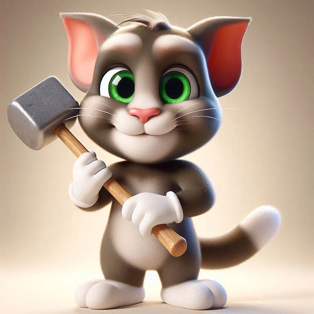 Talking Tom with a Mallet (AI stuff) | Fan art Fun Wiki | Fandom
