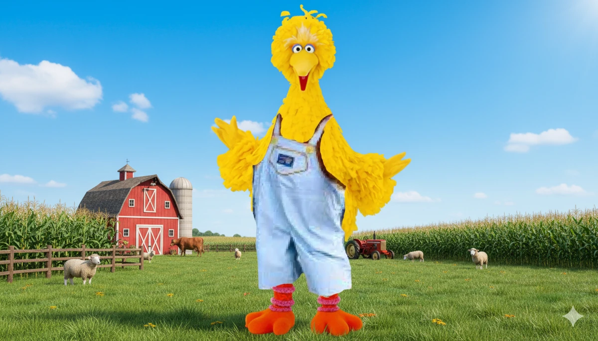 Big Bird On the Farm (AI stuff) | Fan art Fun Wiki | Fandom