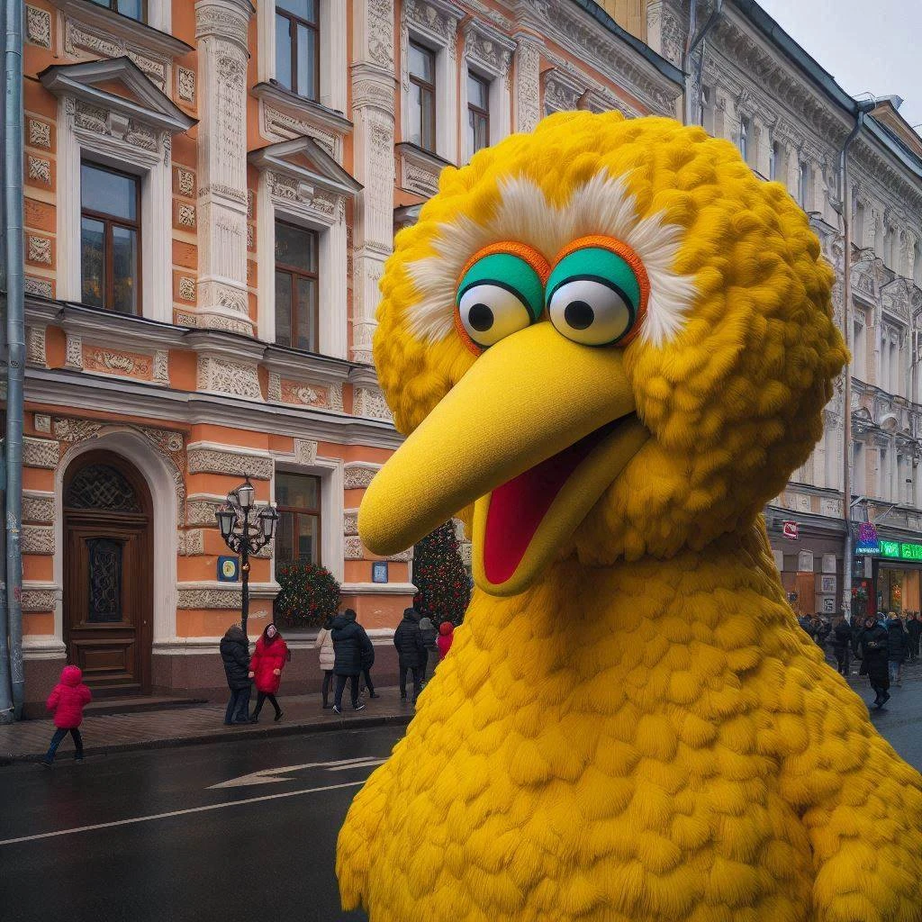 Big Bird at Soviet Union (Bing AI stuff) | Fan art Fun Wiki | Fandom