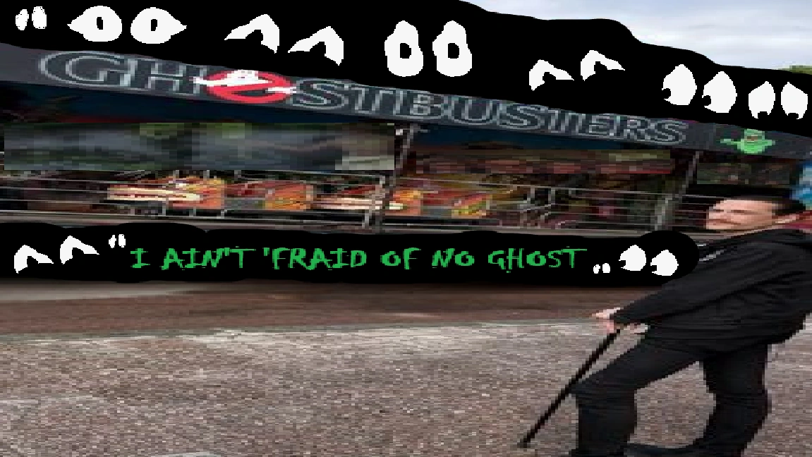 Unsouled Ghostbusters ride with ghost train options (Amusement Park ...