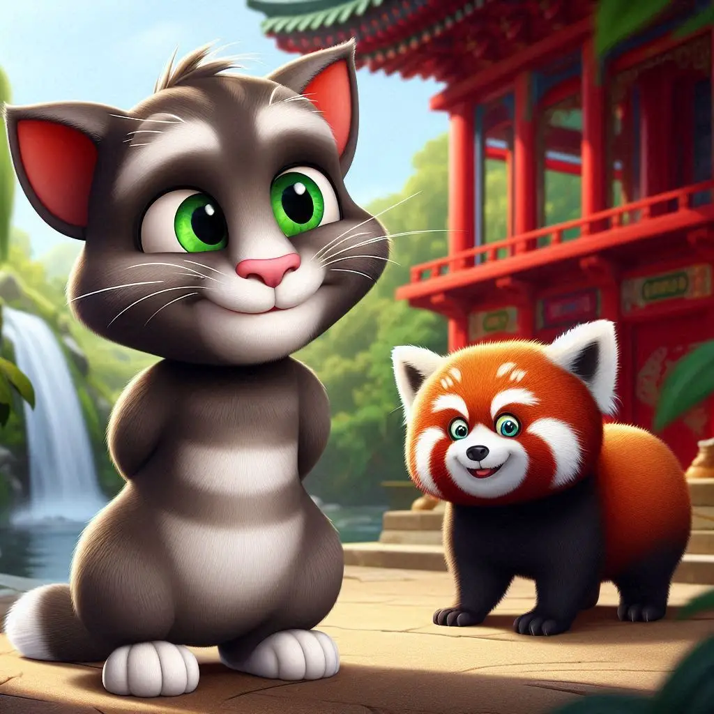 Talking Tom and the Red Panda (Bing Al) | Fan art Fun Wiki | Fandom
