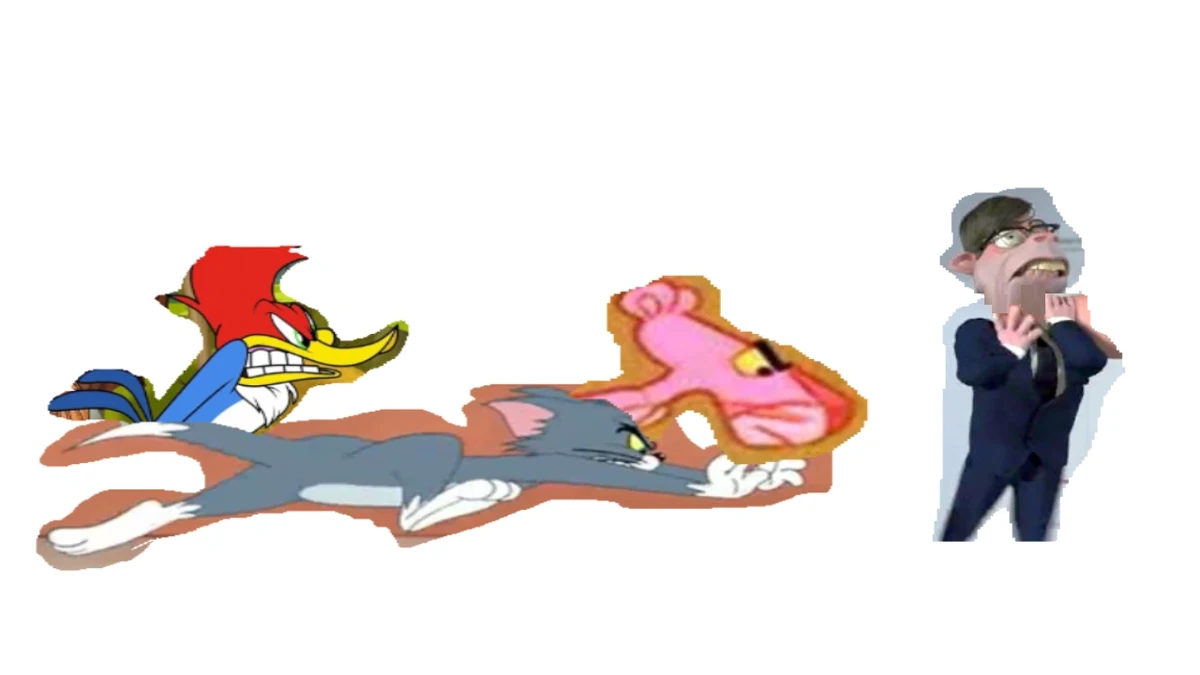 Tom Cat, Pink Panther and Woody Woodpecker Chasing Gilbert Huph by ...