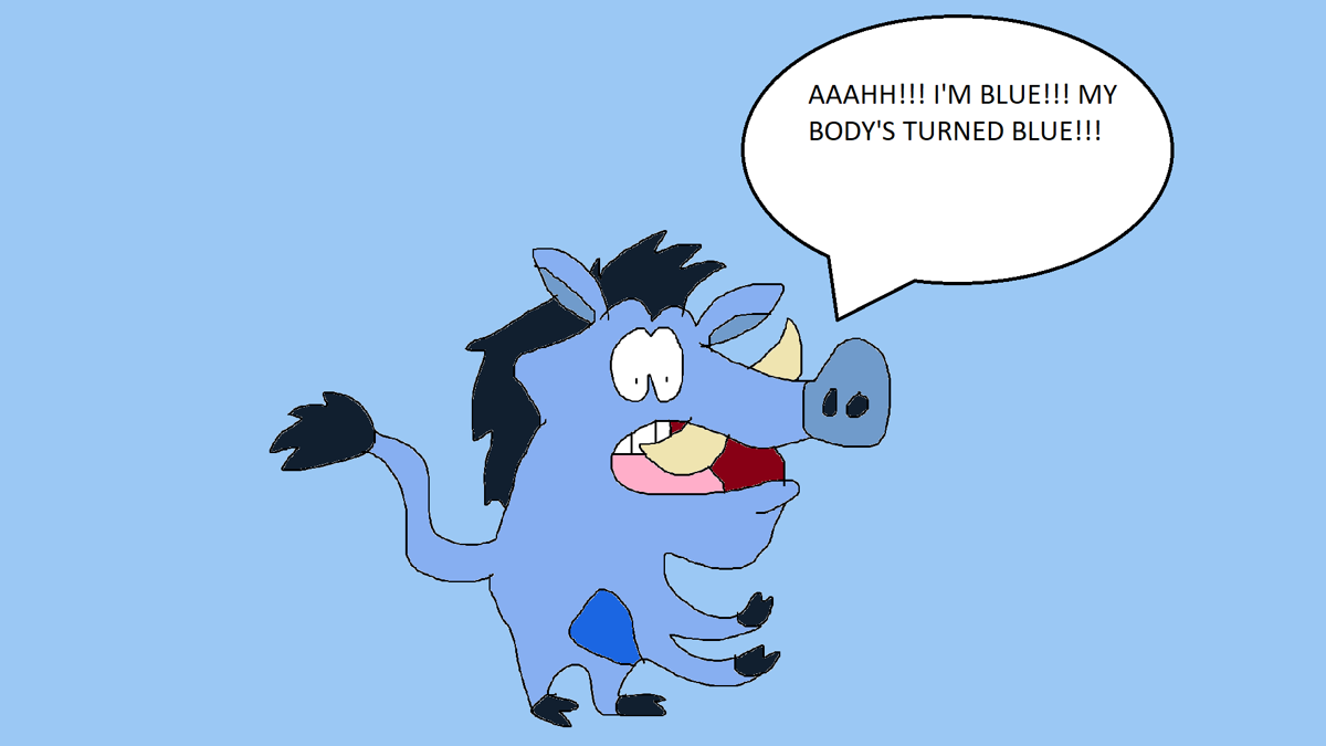 Pumbaa turned blue by SidabaTheToonLord (DeviantArt stuff) | Fan art ...
