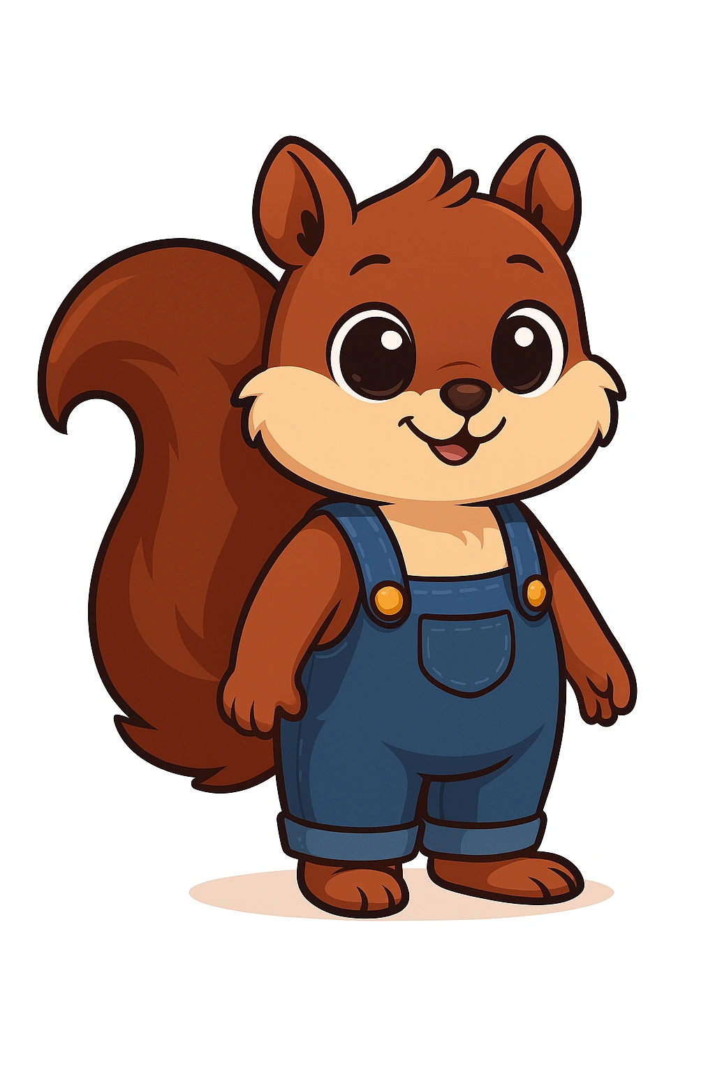 A squirrel wore overalls with concepts (Copilot AI stuff) | Fan art Fun ...
