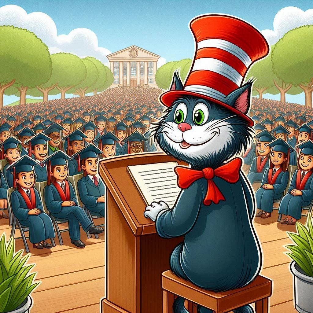 The Cat in the Hat's Graduation Speech (AI stuff) | Fan art Fun Wiki ...