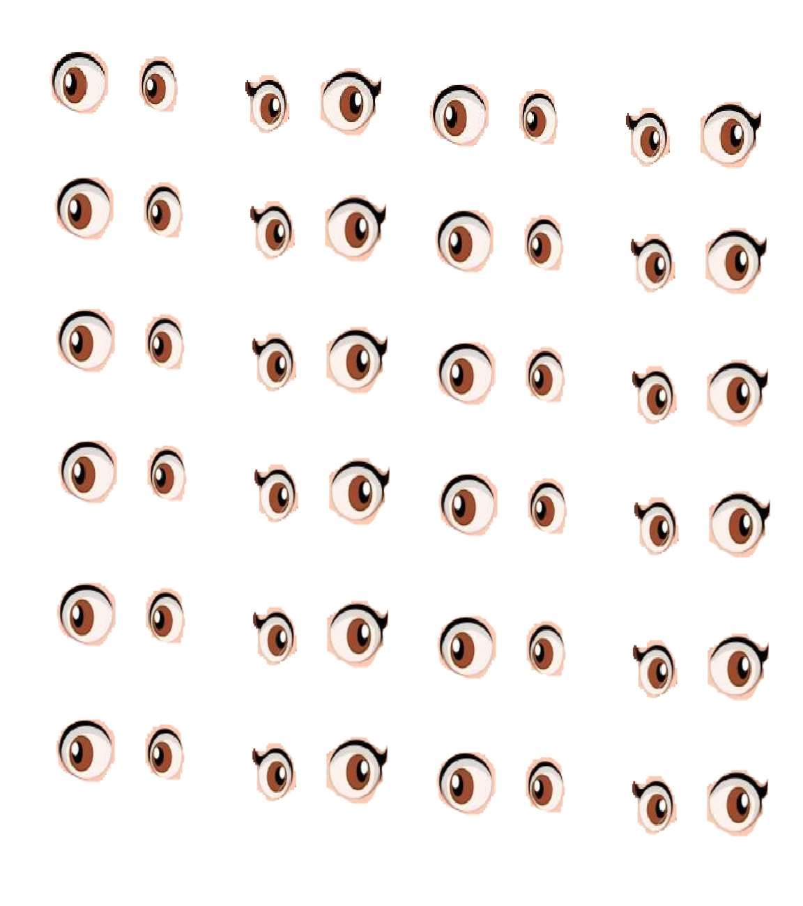 Teenagers eyes (Teenager boys and girls eyes clipart sets, Teen eyes ...