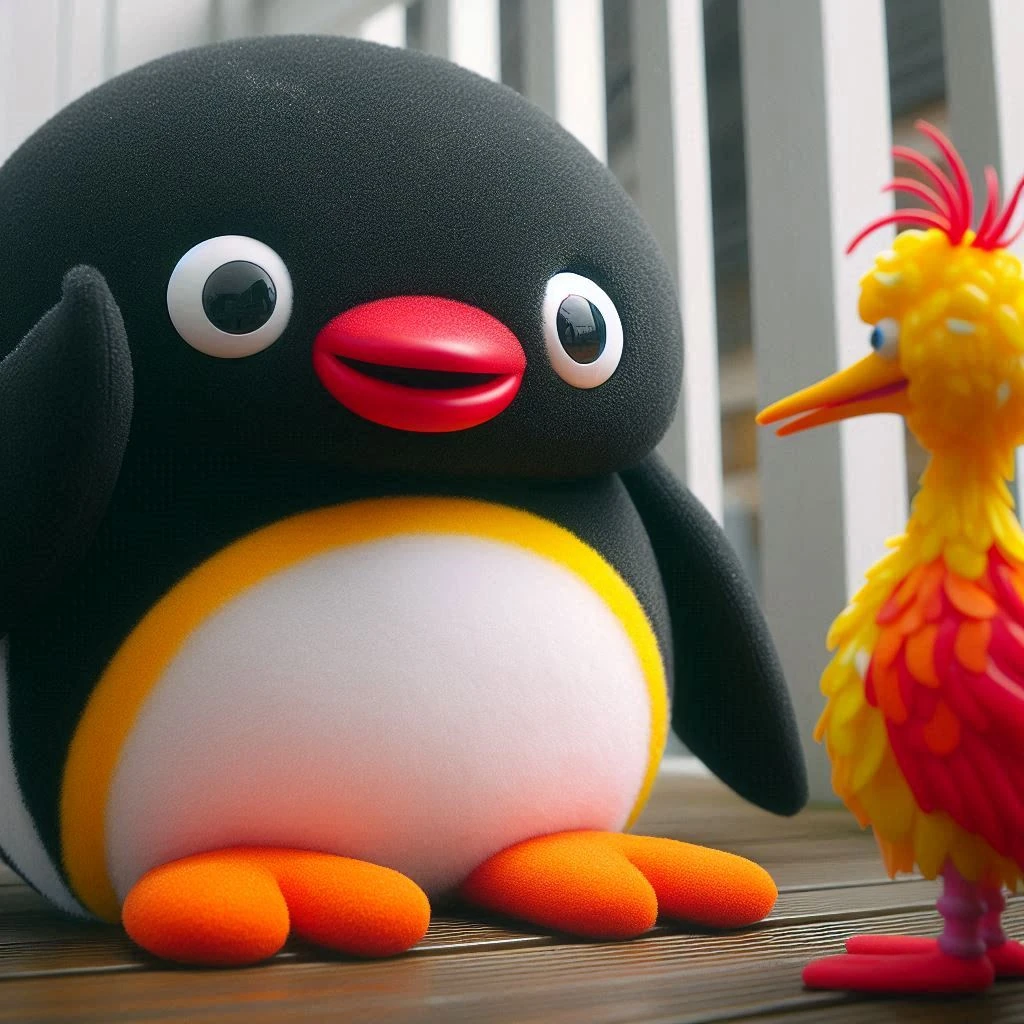 Pingu meets Big Bird (AI stuff) | Fan art Fun Wiki | Fandom
