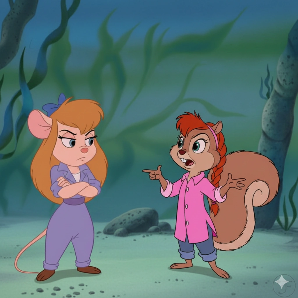 Reenacts the scene from "The Little Mermaid: Beached" by ...