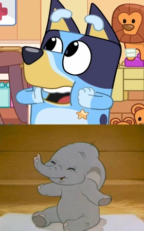 Bluey Loves Baby Dumbo by MaxietheFox2005 (DeviantArt stuff) | Fan art ...