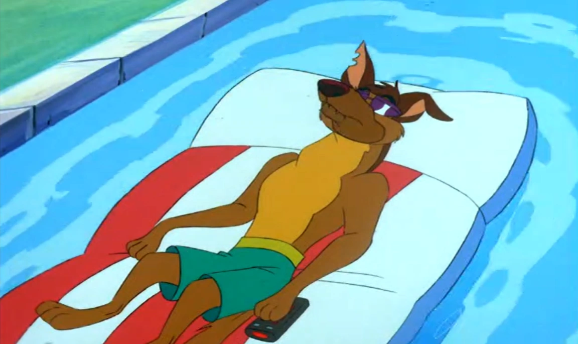 Charlie B. Barkin is wearing swimsuits (All Dogs Go to Heaven: The ...