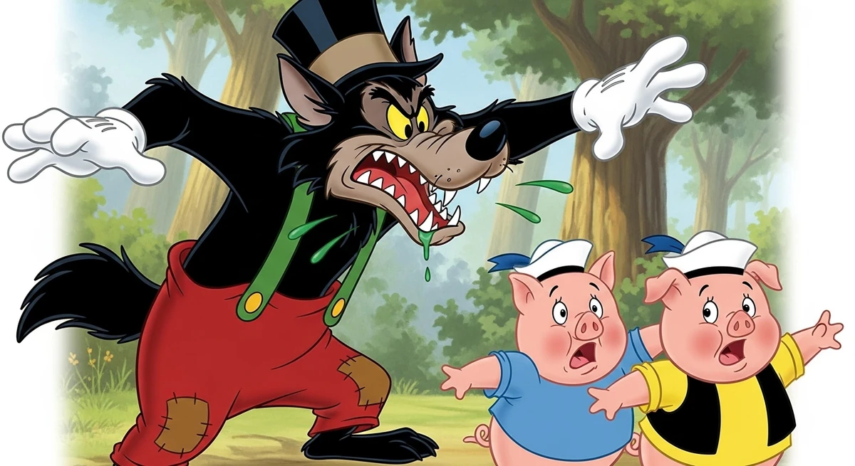 The Big Bad Wolf chasing at two pigs by MaxietheFox2005 (DeviantArt ...