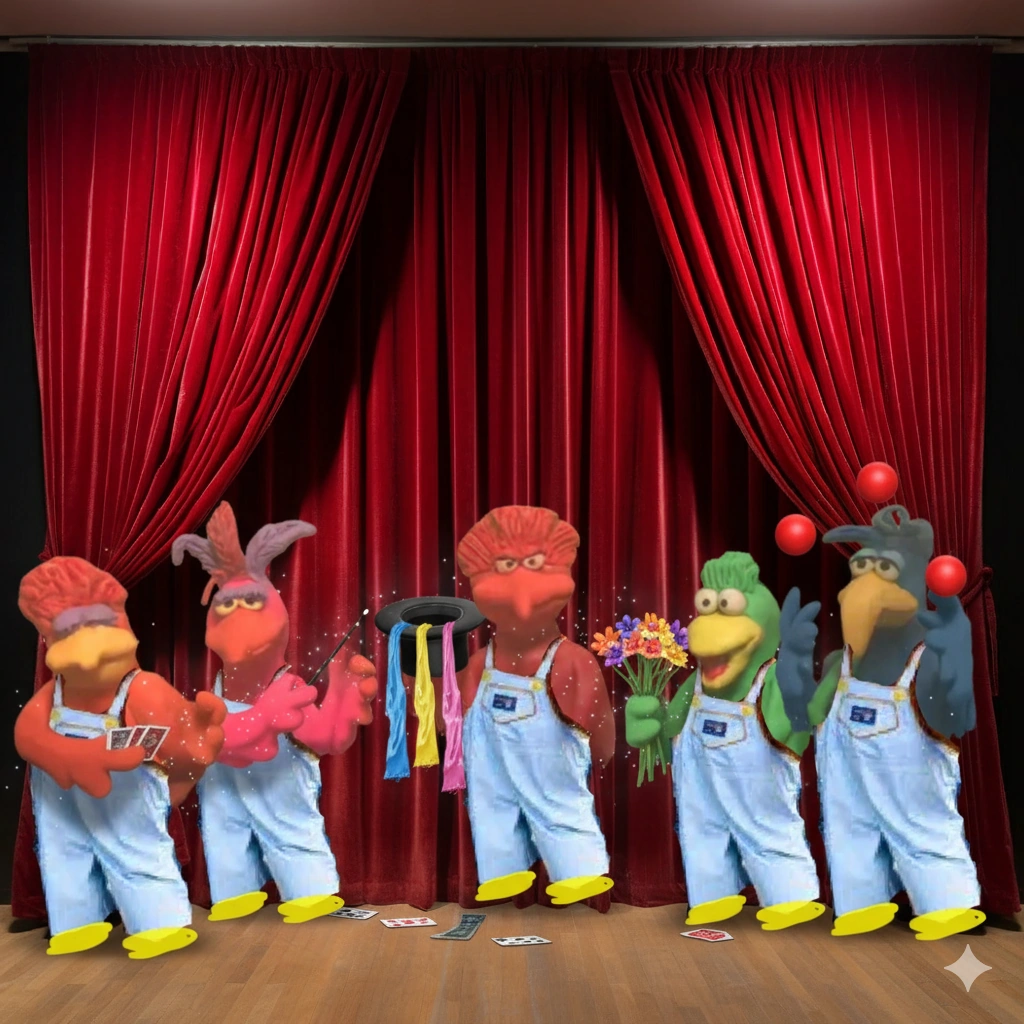 The Muppet Birds in the magic show (Gemini) | Fan art Fun Wiki | Fandom