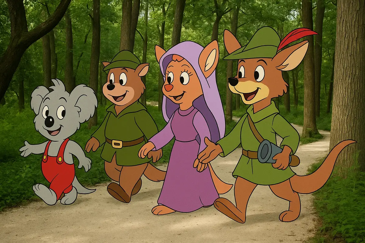 Skippy the Kangaroo as Robin Hood the Fox, Matilda Roo as Maid Marian ...