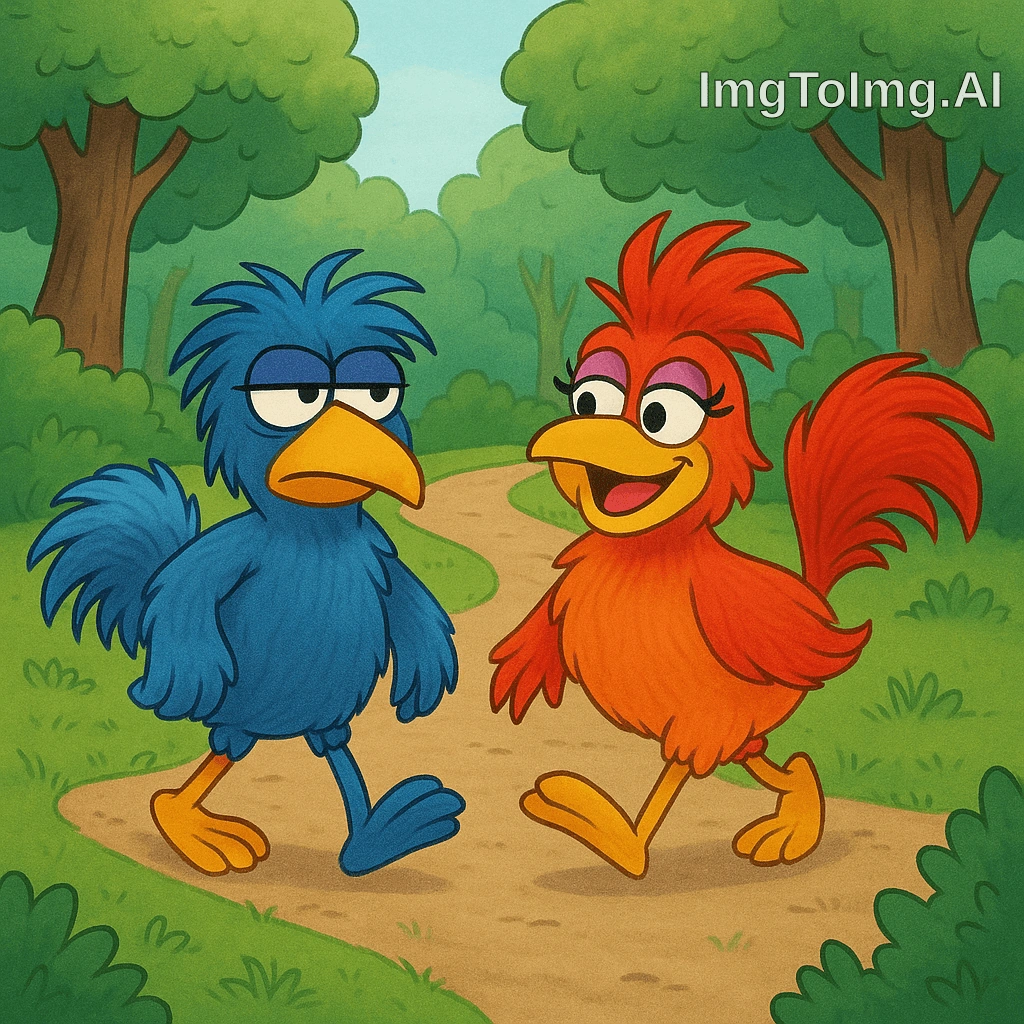 Mel Bird and Doris Bird are walking in the trail by MaxietheFox2005 ...