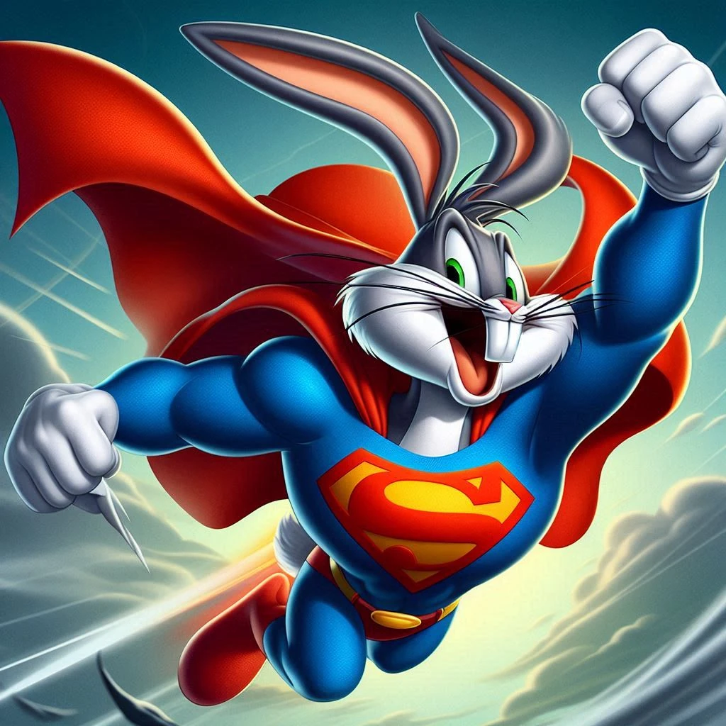 Bugs Bunny as Superman by mnwachukwu16 (DeviantArt stuff) | Fan art Fun Wiki | Fandom